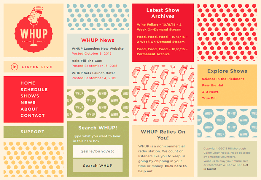 WHUP Launches New Website